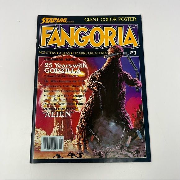 Vintage | Other | Fangoria Issue 25 Years With Godzilla Poster Insert ...